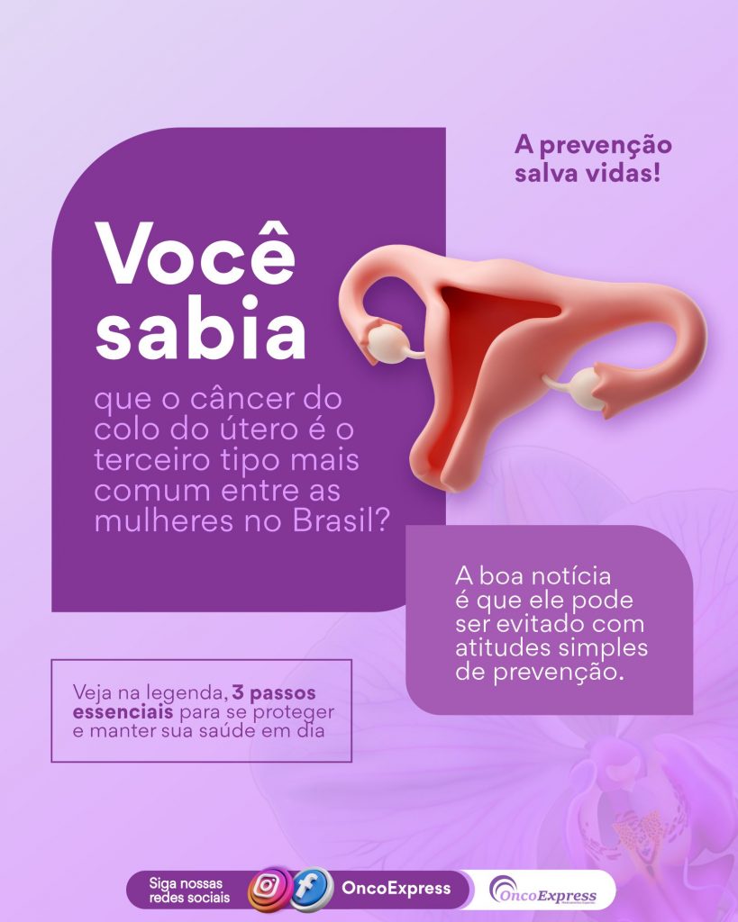 Você sabia que o câncer do colo do útero é o terceiro tipo mais comum entre as mulheres no ...